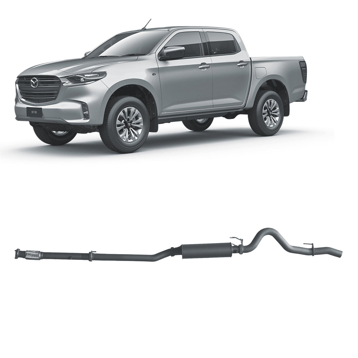 Mazda BT-50 3.0L DPF 2020+ 3-inch DPF Back Exhaust System – Rob Bliss ...