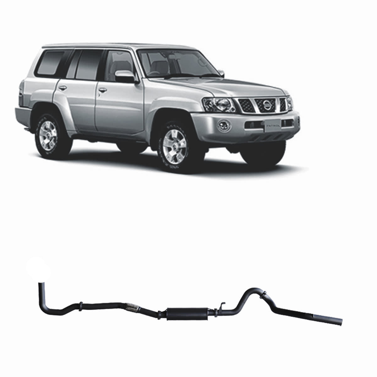 Nissan Patrol GU 4.2L 1998 to 2007 3-inch Turbo Back Exhaust System ...
