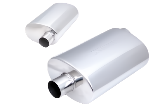 16-inch Long, 2-inch Inlet, 6x10-inch Centre Offset Oval Resonator ...