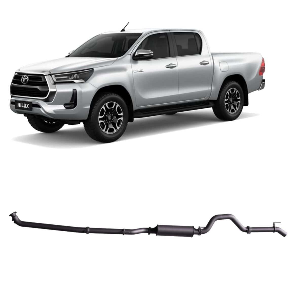Toyota N80 Hilux 2.8L DPF 2015+ 3-inch DPF Back Exhaust System – Rob ...